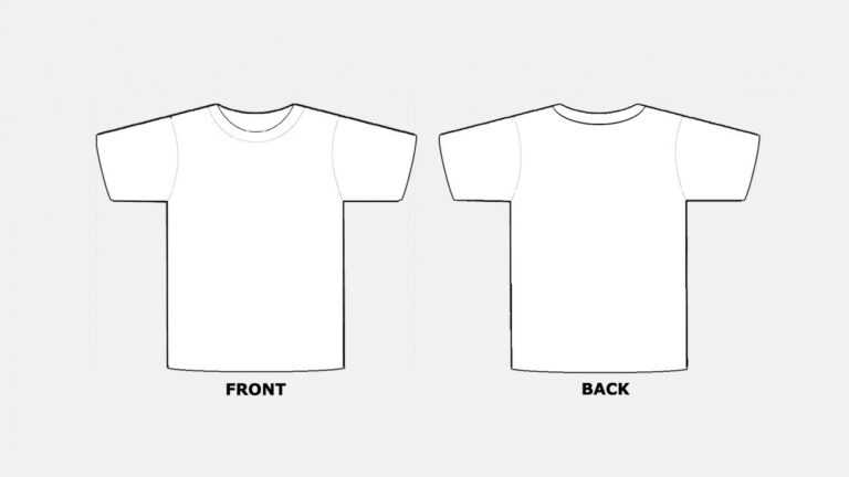 Blank Tshirt Template Pdf Xfanzexpo