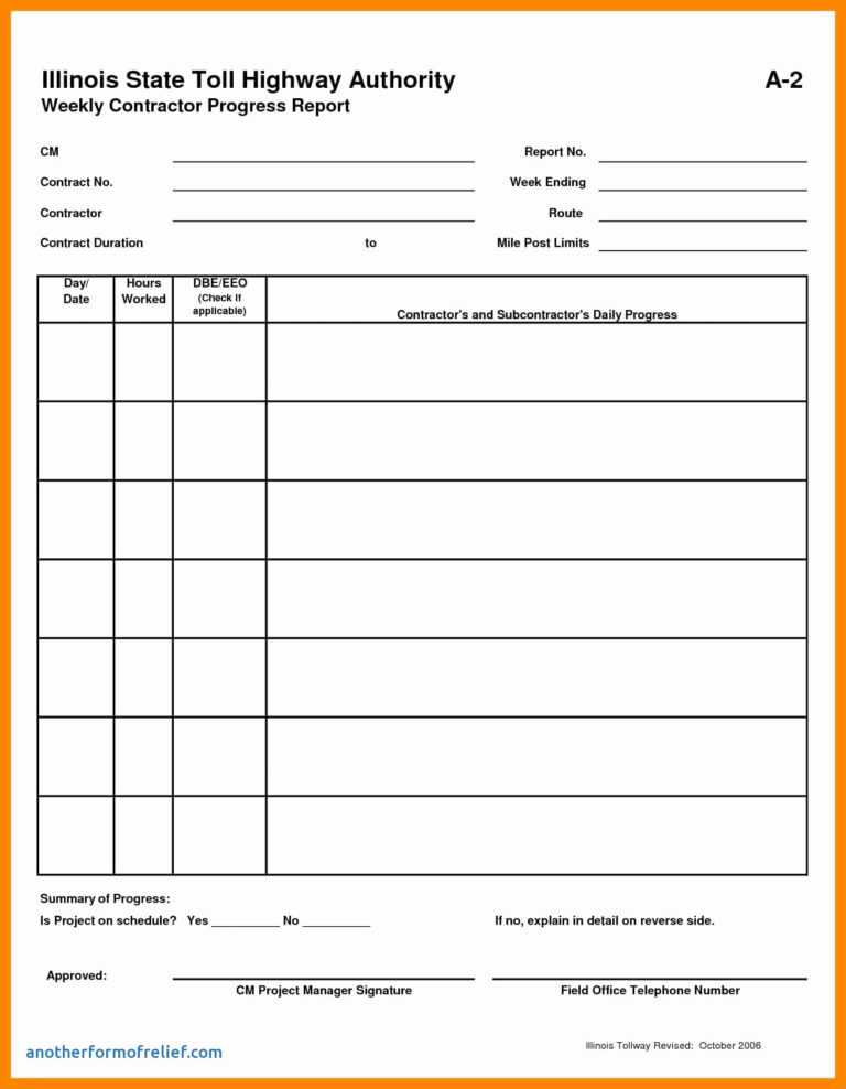 037 Status Report Template Excel Contract Management within ...