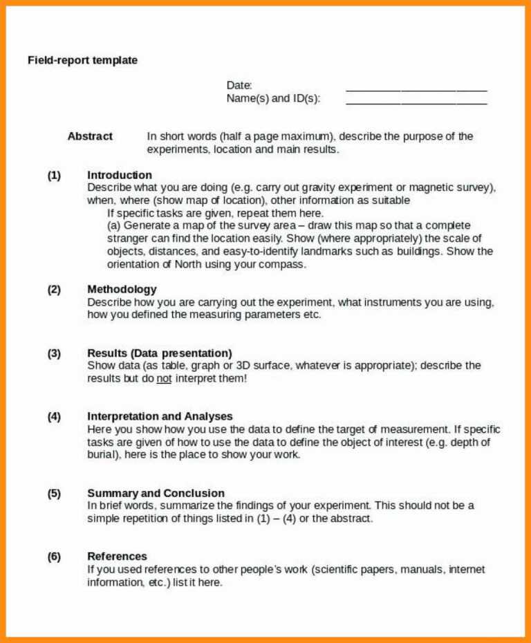 11-12 Example Of Field Report | Lasweetvida intended for How To Write A ...