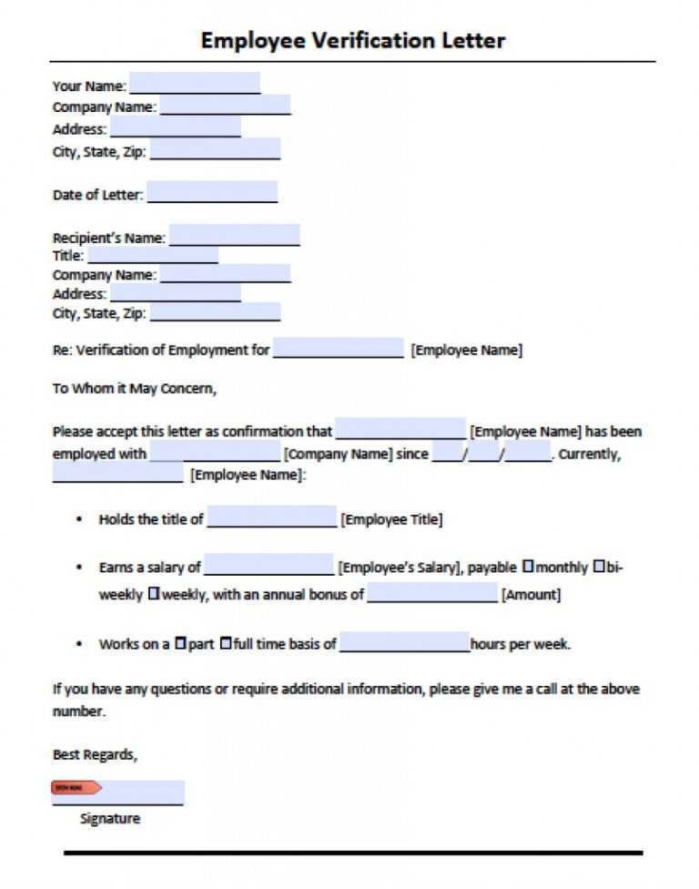 11+ Employee Verification Letter Examples – Pdf, Word | Examples ...