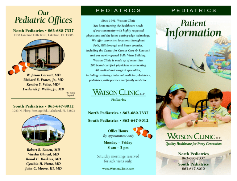 13 Best Photos Of Doctor Office Pamphlet Sample – Pediatric pertaining ...