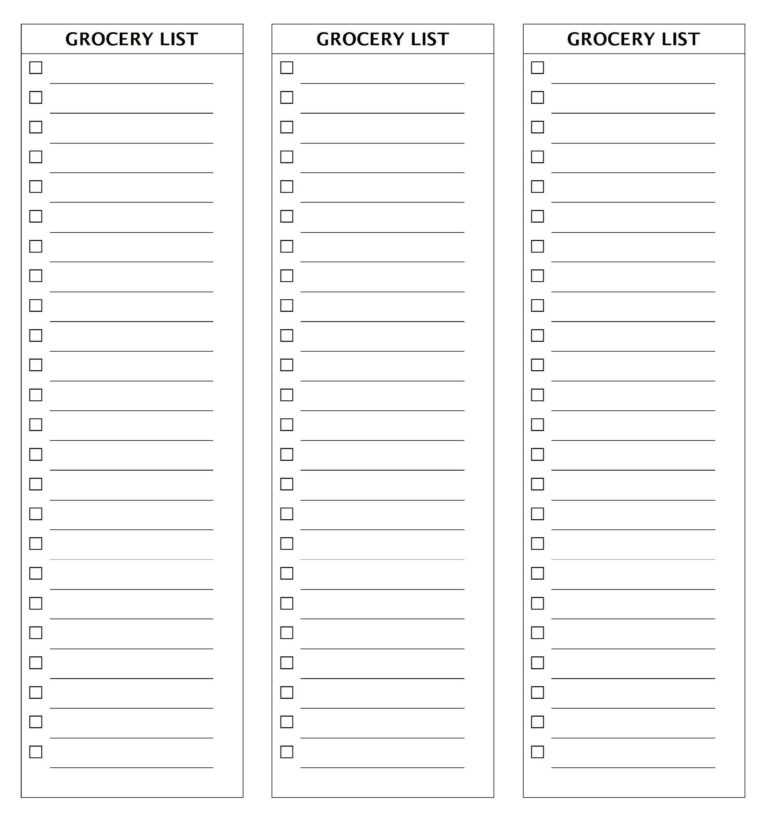 28 Free Printable Grocery List Templates | Kittybabylove Within Blank ...
