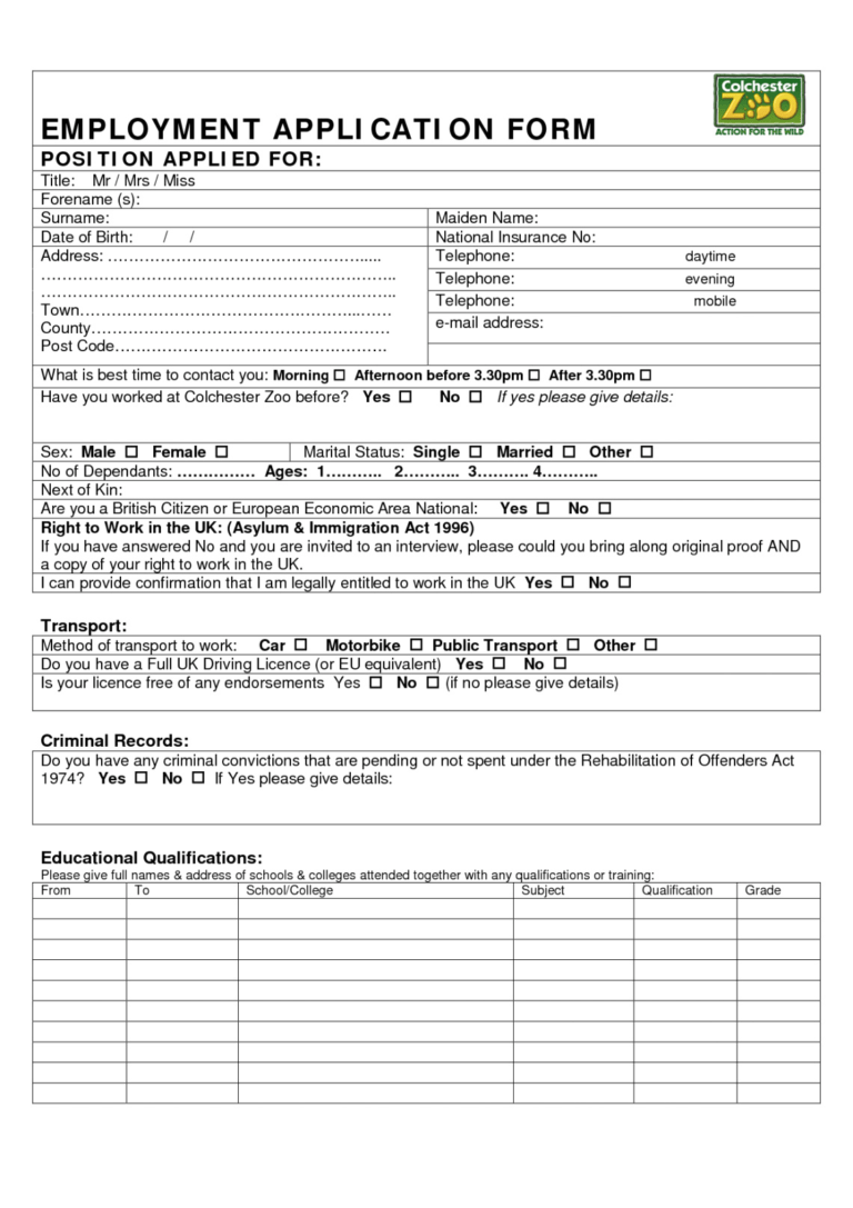 30 Gallery Ideas Of Job Application Templates For Microsoft regarding ...