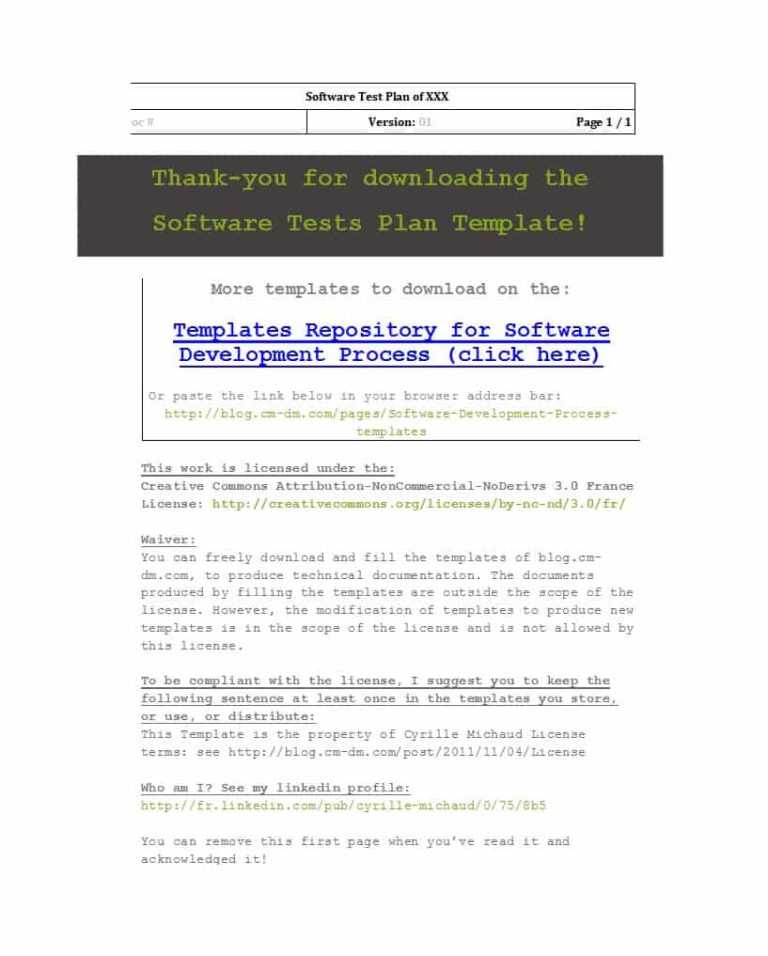 35 Software Test Plan Templates & Examples ᐅ Template Lab for Software ...