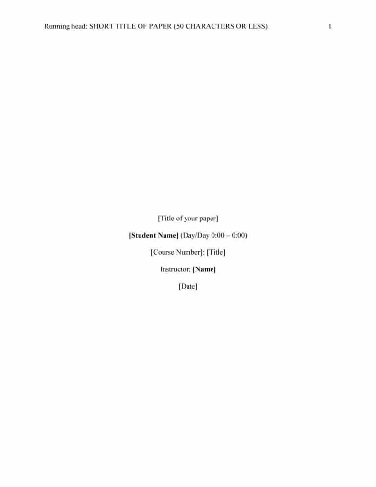 40+ Apa Format / Style Templates (In Word & Pdf) ᐅ Template Lab with ...