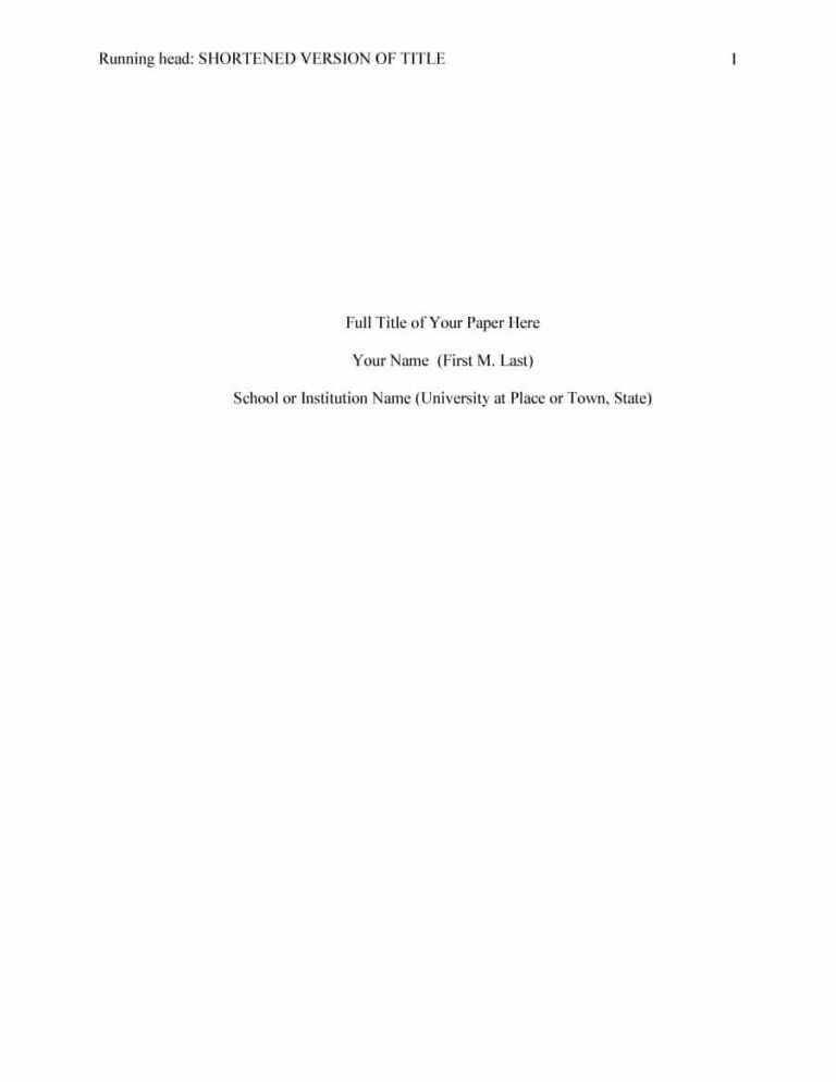 40+ Apa Format / Style Templates (In Word & Pdf) ᐅ Template Lab with ...