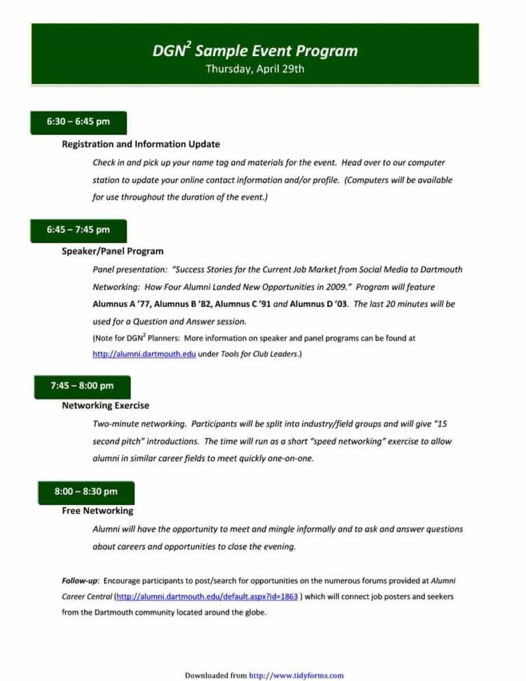 40+ Free Event Program Templates / Designs – Template Archive for Free ...