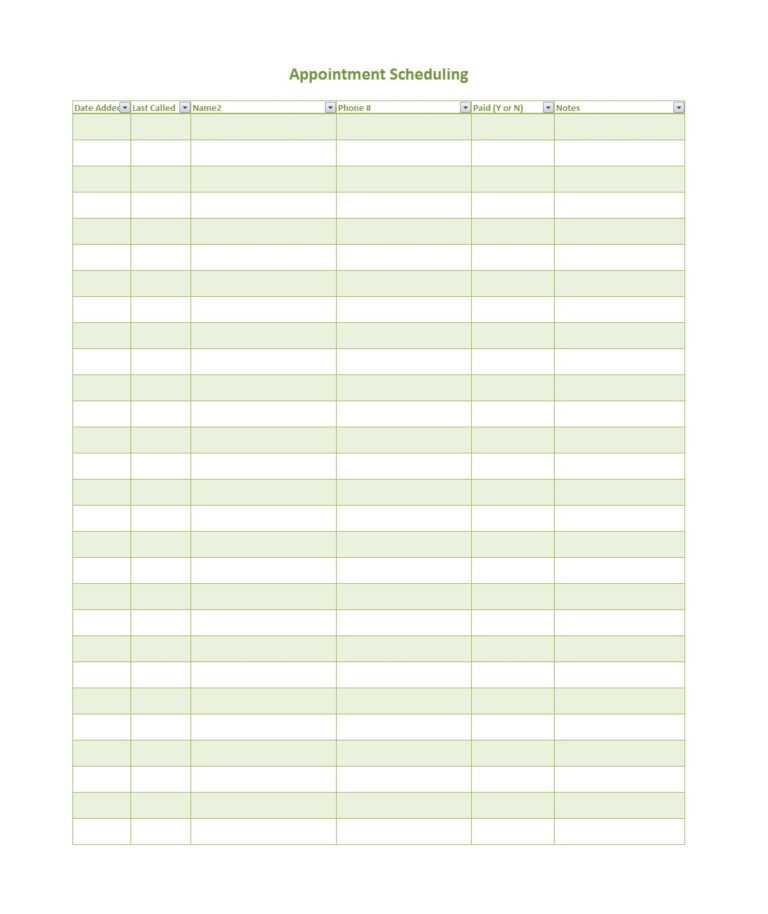 45 Printable Appointment Schedule Templates [& Appointment with ...