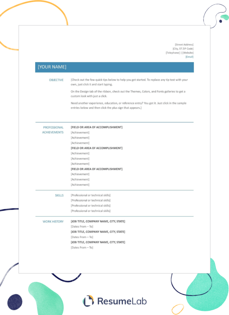 50+ Free Resume Templates For Word: Modern, Creative & More in Free ...