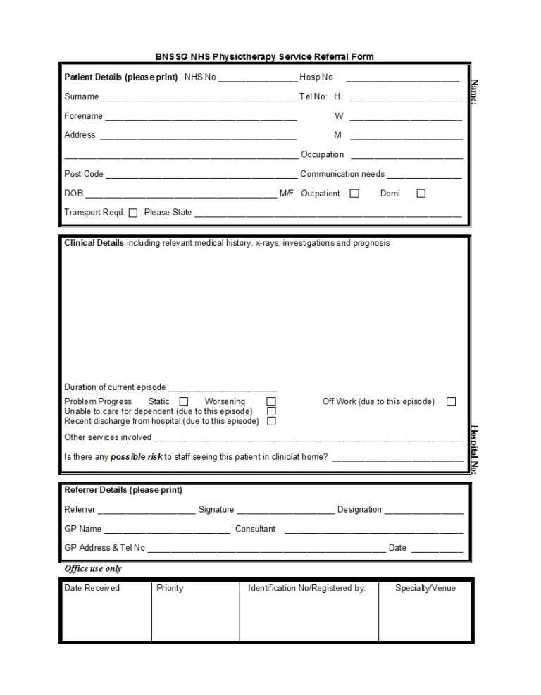 50 Referral Form Templates [Medical & General] ᐅ Template Lab inside ...
