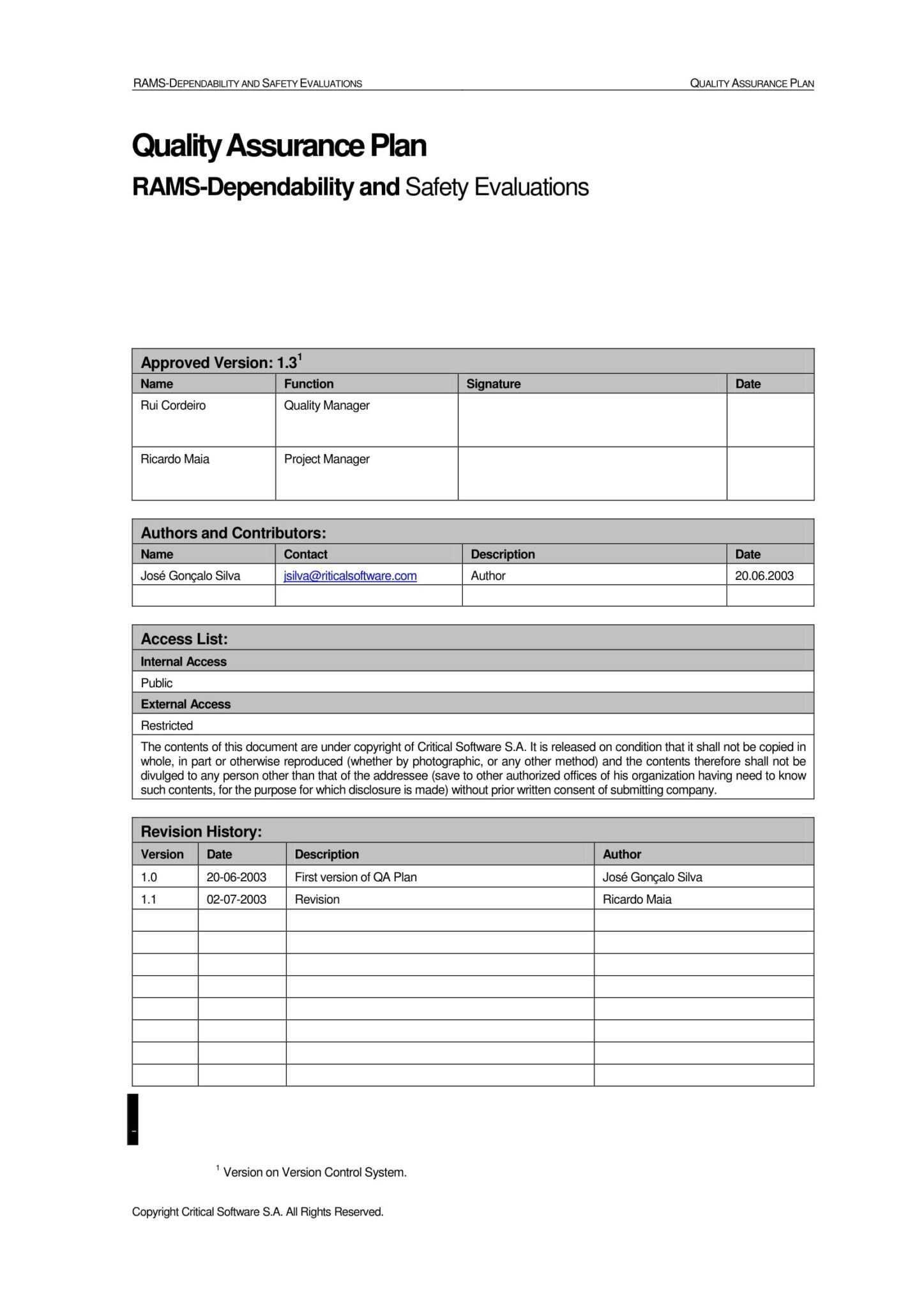 9+ Software Quality Assurance Plan Examples – Pdf | Examples inside ... 9+ Software Quality Assurance Plan Examples – Pdf | Examples inside ...