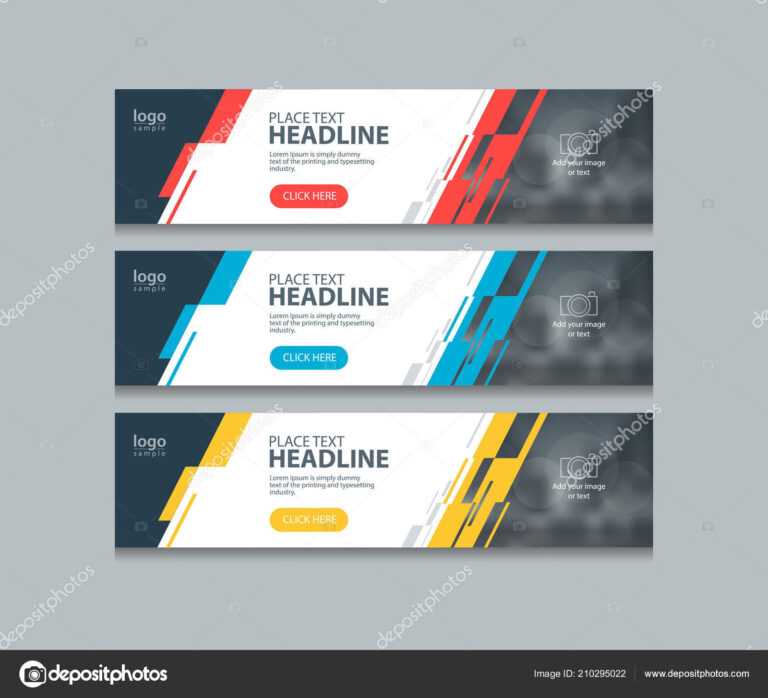 Abstract Horizontal Web Banner Design Template Backgrounds intended for ...