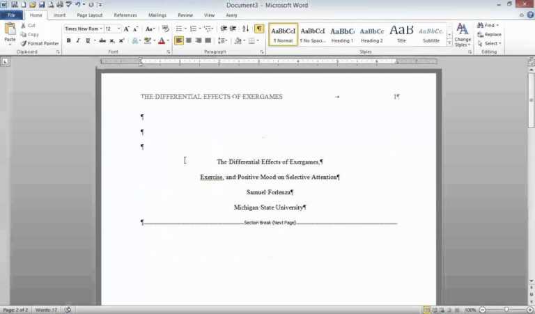 Apa Format: Title Page, Running Head, And Section Headings inside Apa ...