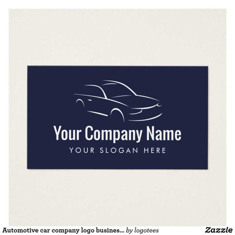 Automotive Car Company Logo Business Card Template | Zazzle intended ...