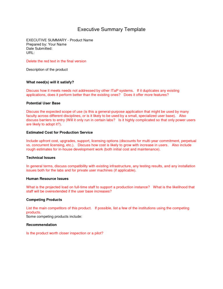 Best Photos Of Executive Report Format Template – Executive pertaining ...