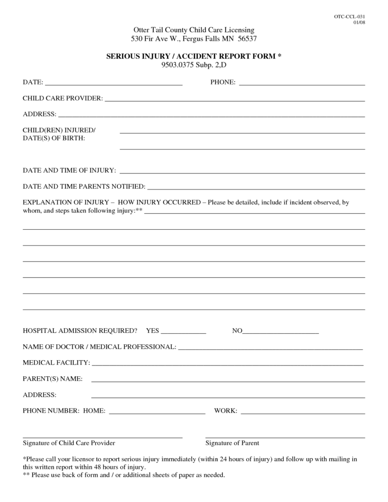 Best Photos Of Patient Injury Incident Report Form Template for Office ...