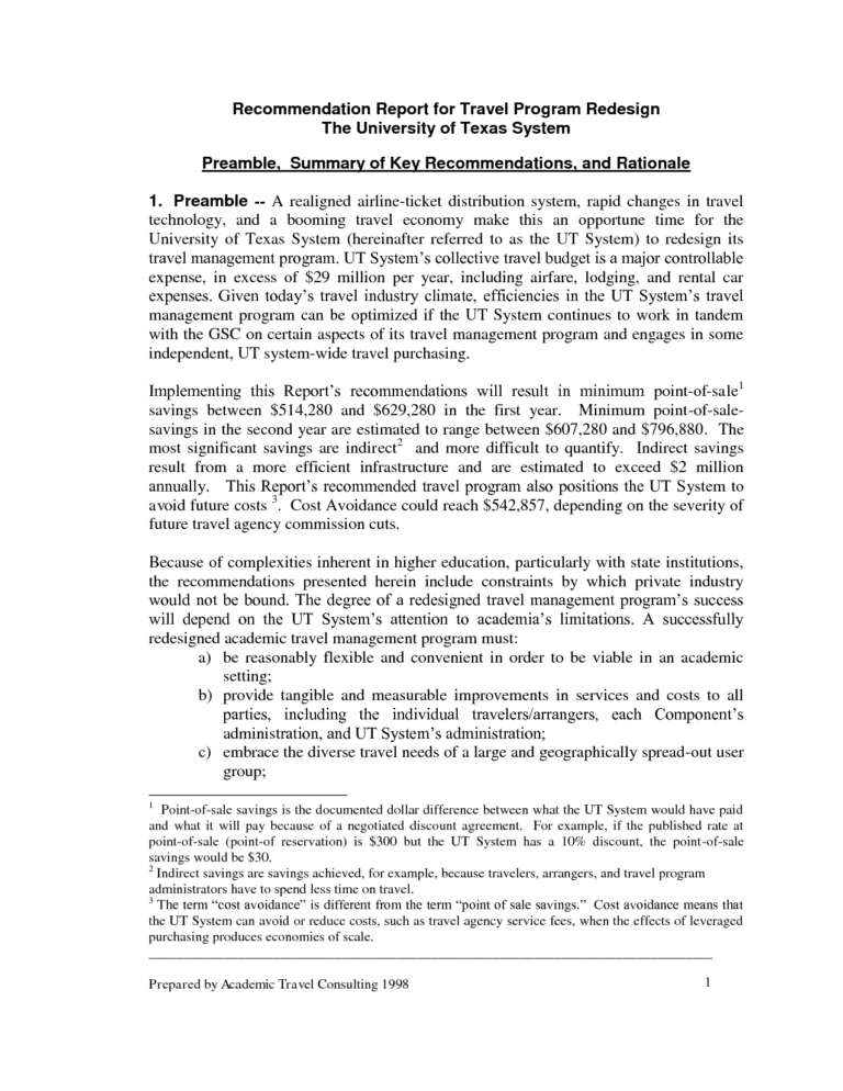 Best Photos Of Sample Business Recommendation Report for Recommendation ...