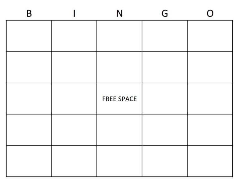 Bingo Card Template | Bingo Card Creator » Template Haven for Blank ...