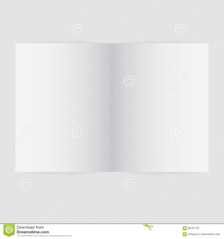 Blank Magazine Spread Template Vector Illustration in Blank Magazine ...