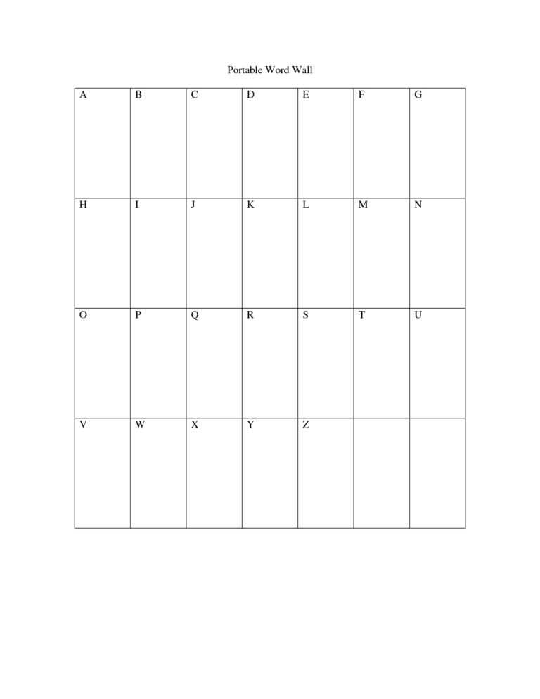 Blank Word Wall Template – Cakeb intended for Personal Word Wall ...