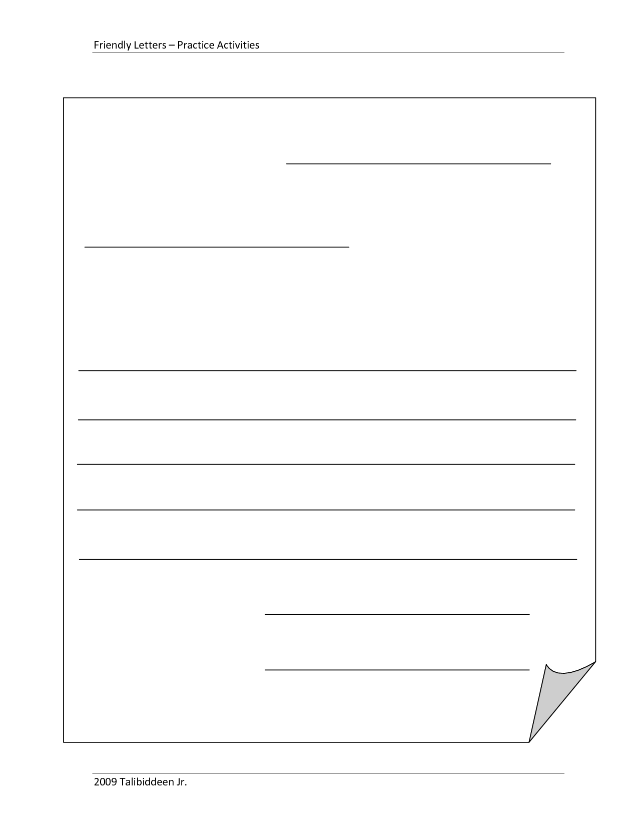 Blank Letter Format Template Michelle Friendly Letter Within Blank 