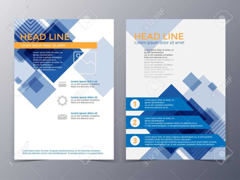 Business And Technology Brochure Design Template In A4 Size .. inside ...