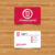 Business Card Template With Texture. Recycle Bin Sign Icon. Bin ...