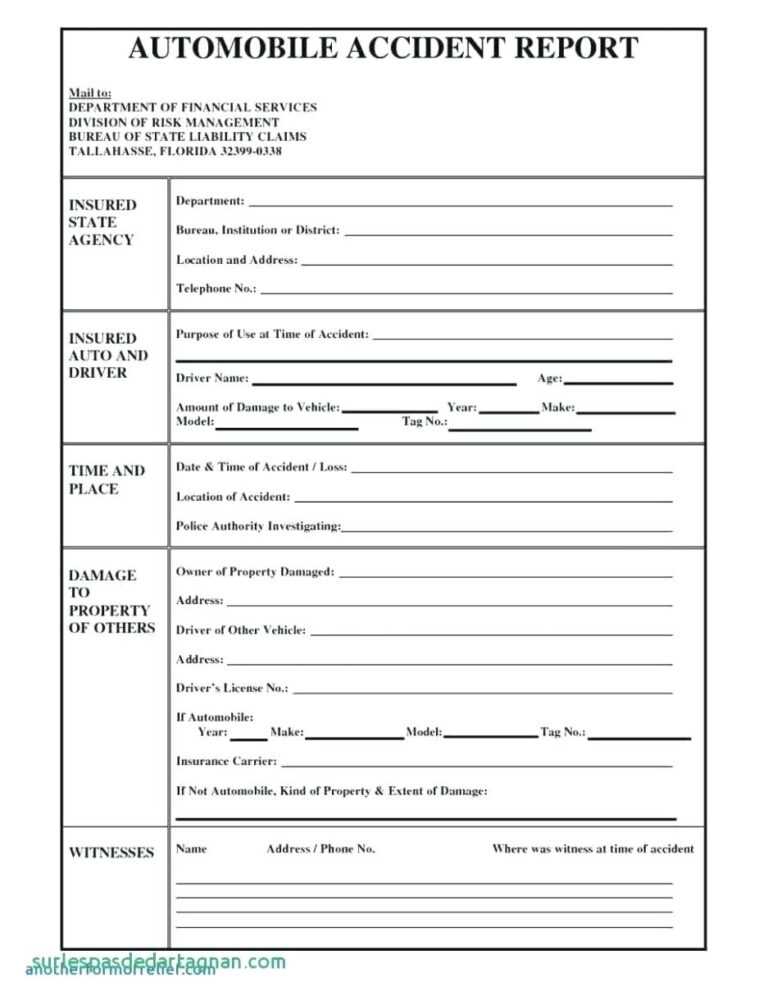 Car Accident Report Template – Verypage.co for Vehicle Accident Report ...