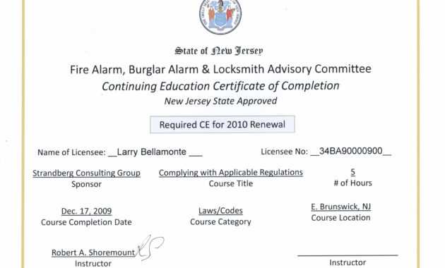 Continuing Education Certificates Templates - Best Education inside ...