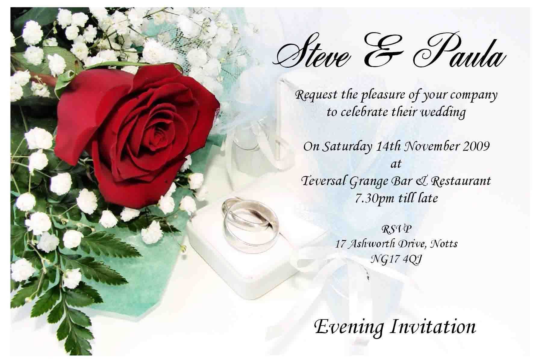 Contoh Invitation Wedding Card Contoh Invitation Wedding Card
