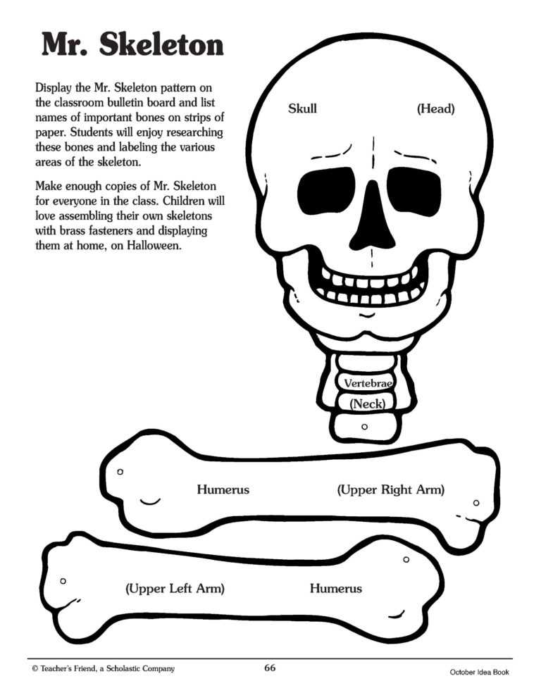 Crafty Symmetric Skeletons | Scholastic intended for Story Skeleton ...