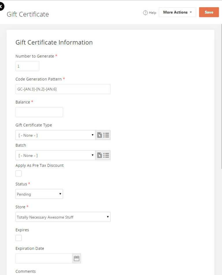 Create And Manage Gift Certificates – Knowledge Center throughout Gift ...