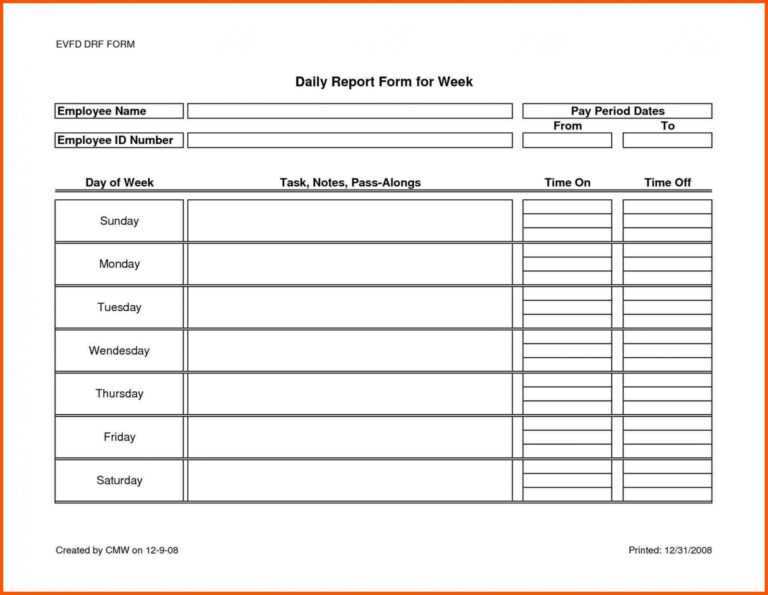 Daily Report Template Letter Sample Teachers Format Pdf Doc within ...