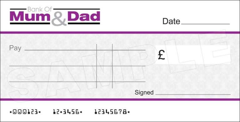 Details About Large Blank Bank Of Mum & Dad Cheque | Dads pertaining to ... Details About Large Blank Bank Of Mum & Dad Cheque | Dads pertaining to ...