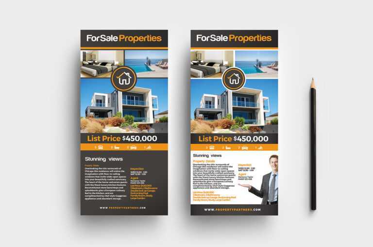 Dl Real Estate Rack Card Template In Psd, Ai & Vector within Dl Card ...