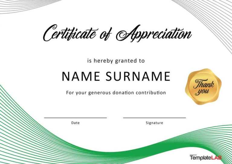 Download Certificate Of Appreciation For Donation 01 Pertaining To 