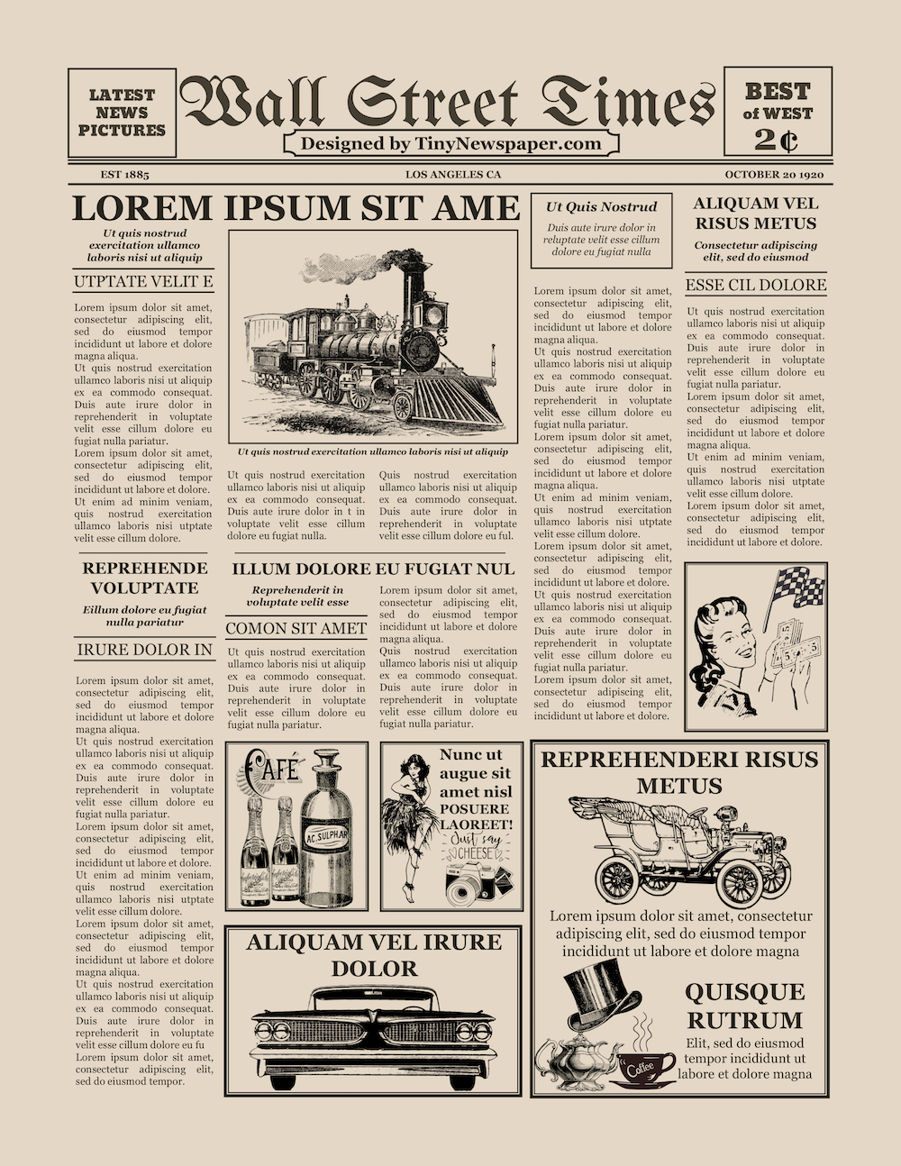 Editable Newspaper Template Google Docs