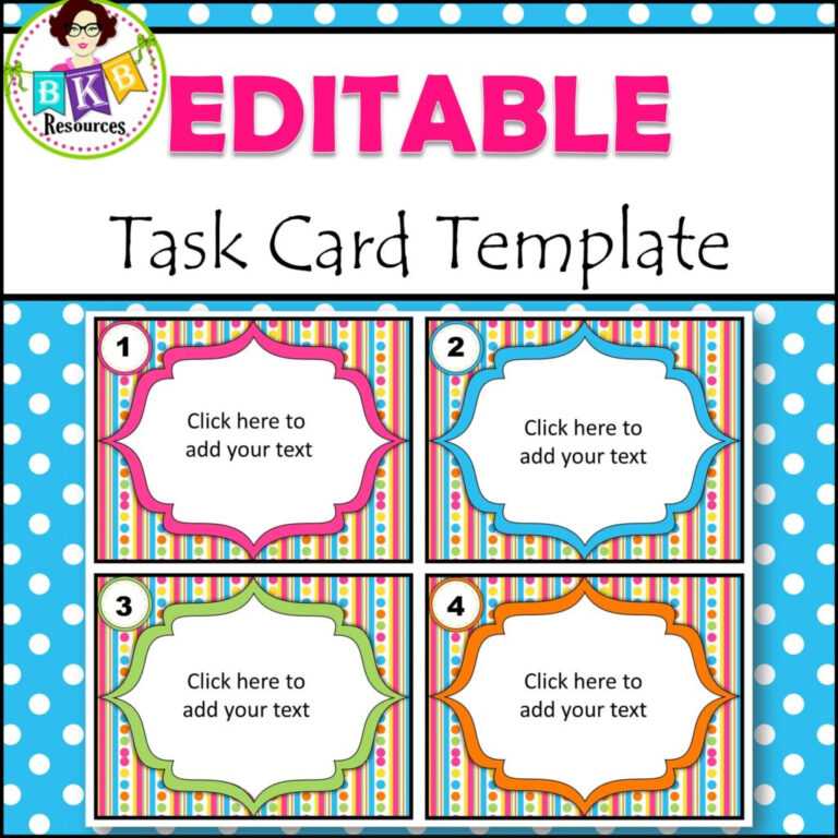 Editable Task Card Templates – Bkb Resources regarding Task Card ...