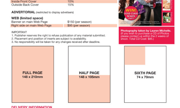 Examples Of Rate Cards | El Vaquero Graphics Team inside Advertising ...