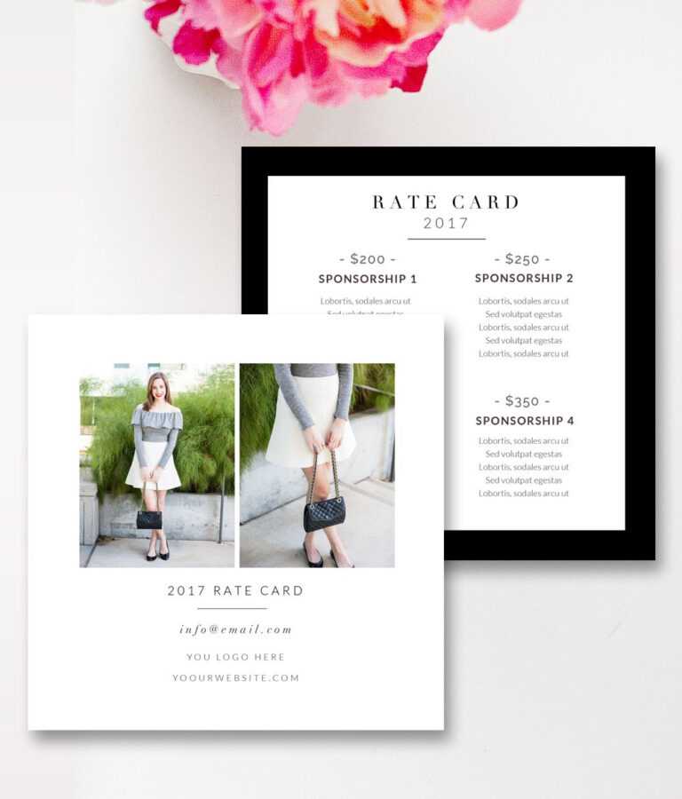 Fashion & Beauty Blogger Rate Card Template |Stephanie in Advertising ...