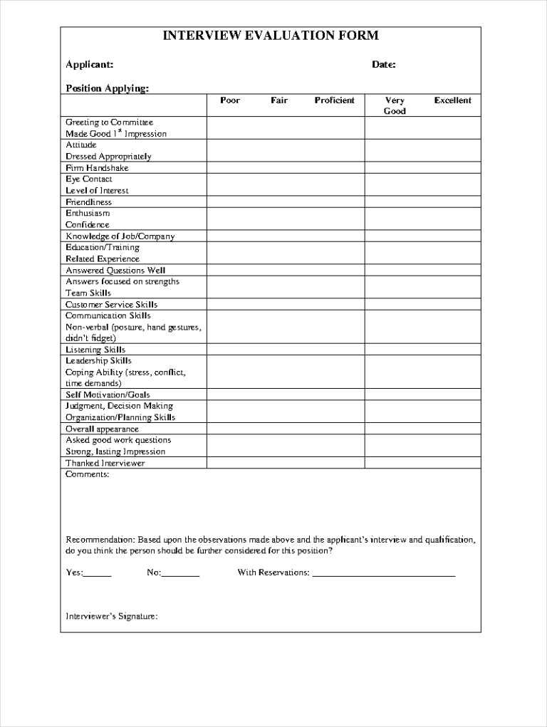Blank Evaluation Form Template – Xfanzexpo.com