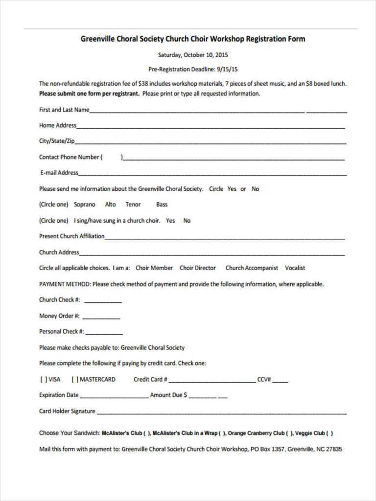 Free 9+ Workshop Registration Forms In Sample, Example, Format for ...