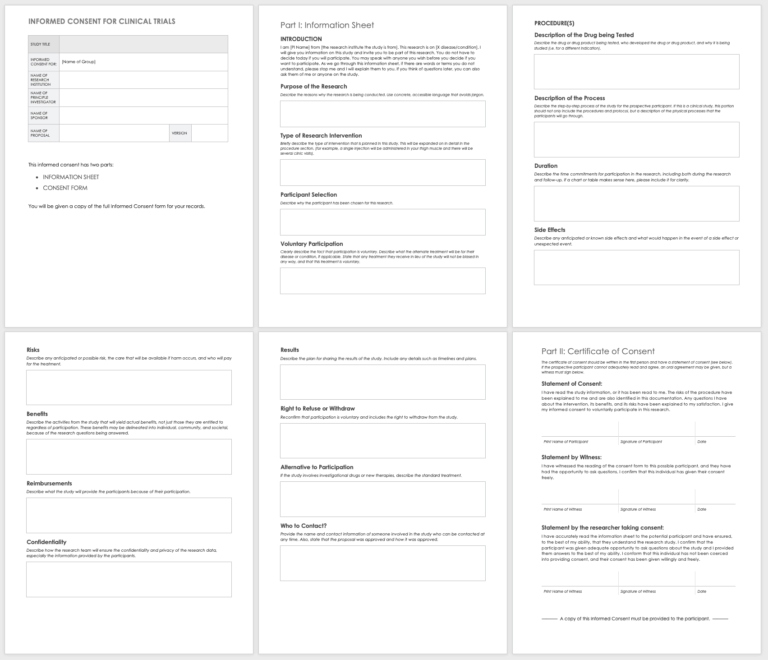 Free Clinical Trial Templates | Smartsheet in Case Report Form Template ...