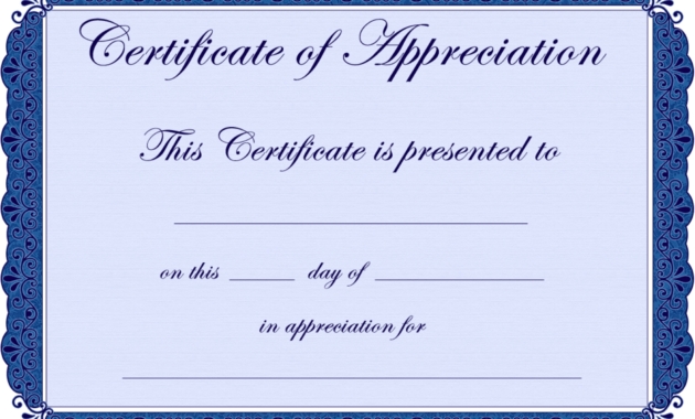Free Printable Certificates Certificate Of Appreciation in Gratitude ...