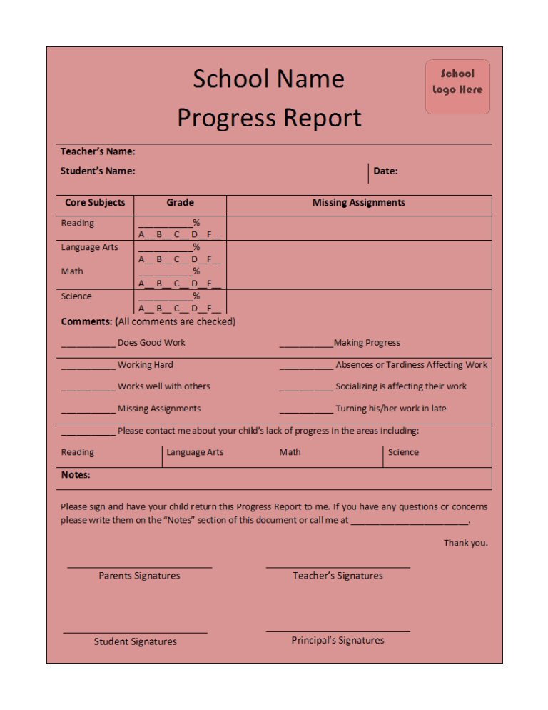 Free Printable Report Templates pertaining to Result Card Template ...
