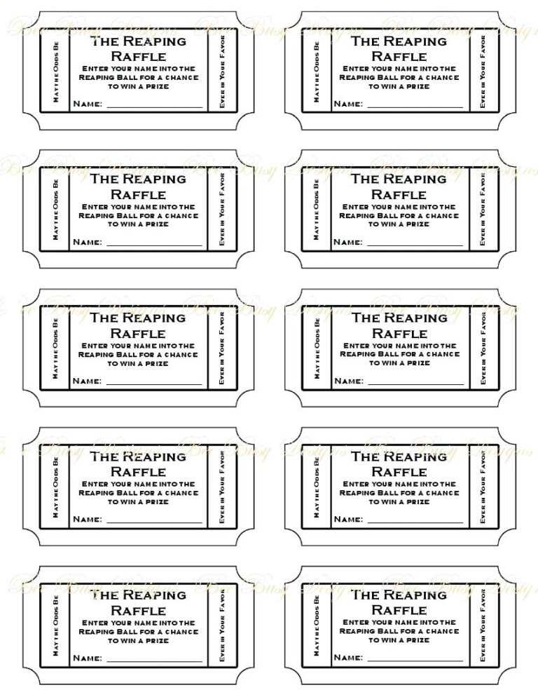 Free Raffle Ticket Template For Word – Wovensheet.co regarding Free ...