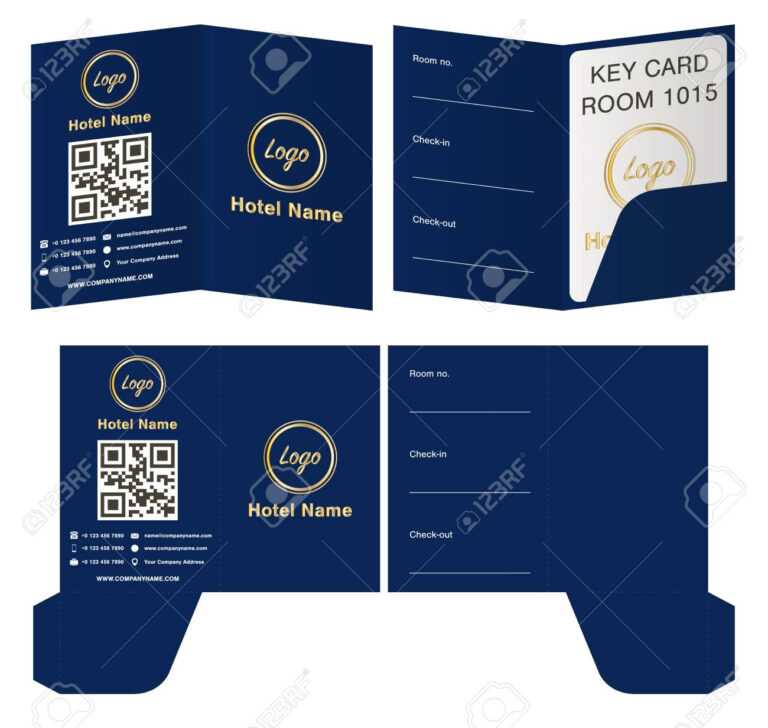 Hotel Key Card Holder Folder Package Template. pertaining to Hotel Key ...