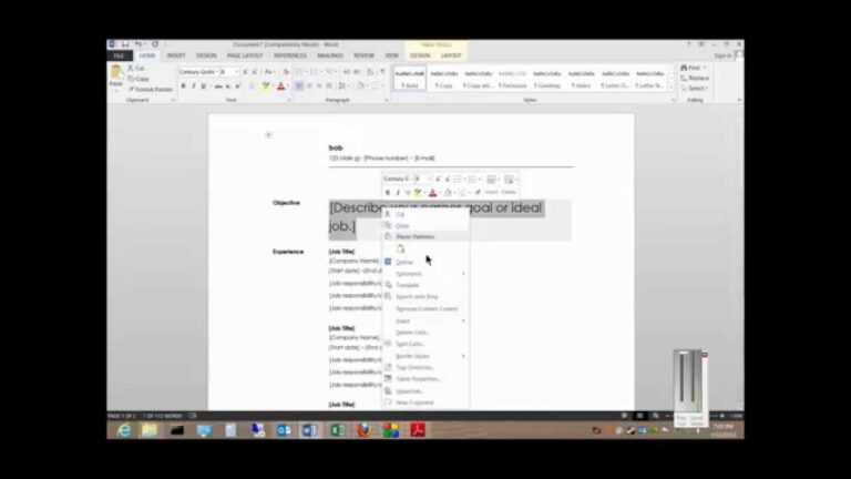 How To Create A Resume From A Free Template In Microsoft Word 2013 ...
