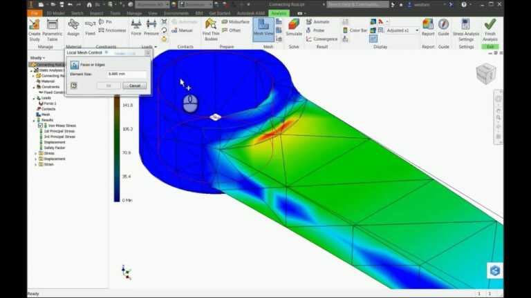 How To Create An Fea (Stress Analysis) Study In Autodesk Inventor ...