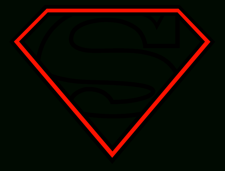 How To Draw The Superman Logo | Places To Visit | Easy inside Blank ...
